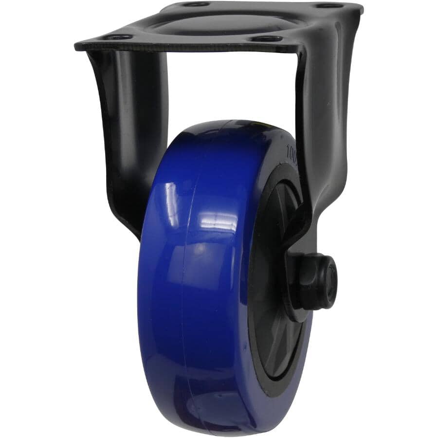 SHEPHERD HARDWARE PRODUCTS 4" Black and Blue Rigid TPU Caster | Home ...