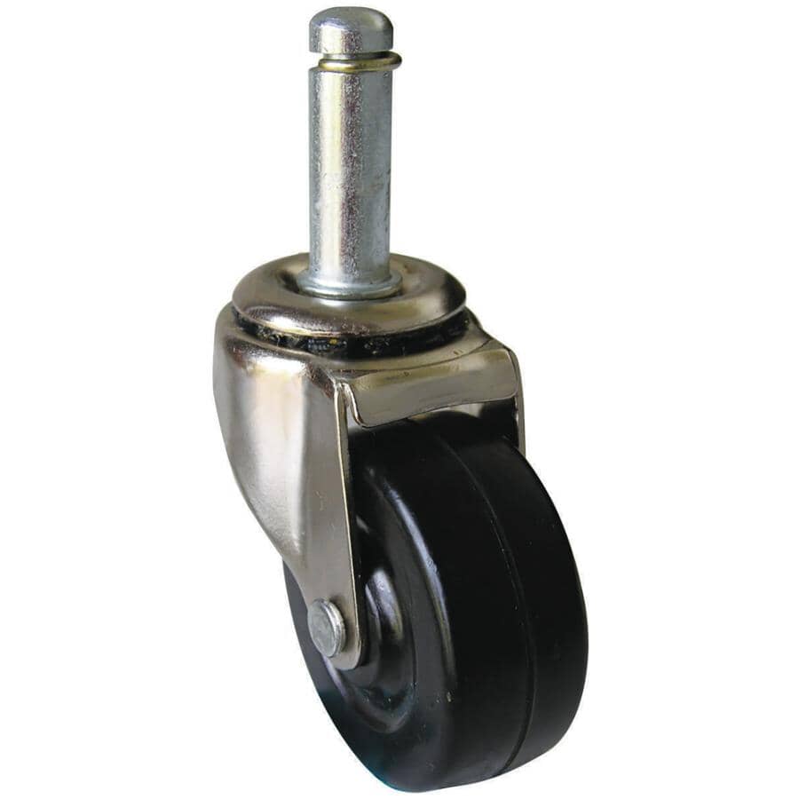 SHEPHERD HARDWARE PRODUCTS 2" Chrome Rubber Friction Grip Stem Caster ...