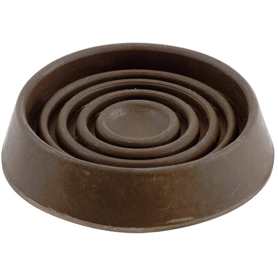 SHEPHERD HARDWARE PRODUCTS 2 Pack 3" Brown Round Rubber Caster Cup ...