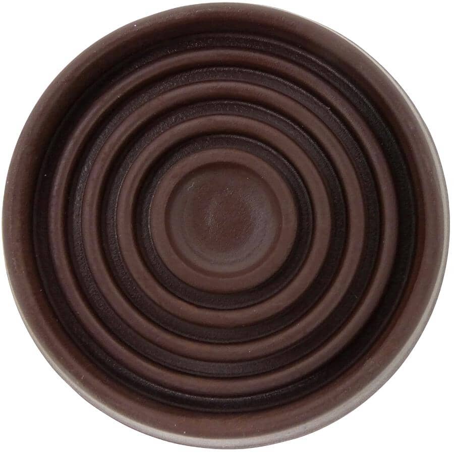 SHEPHERD HARDWARE PRODUCTS 2 Pack 3" Brown Round Rubber Caster Cup ...