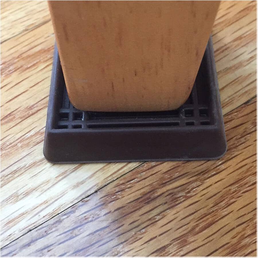 SHEPHERD HARDWARE PRODUCTS 2" Square Brown Rubber Caster Cups | Home ...