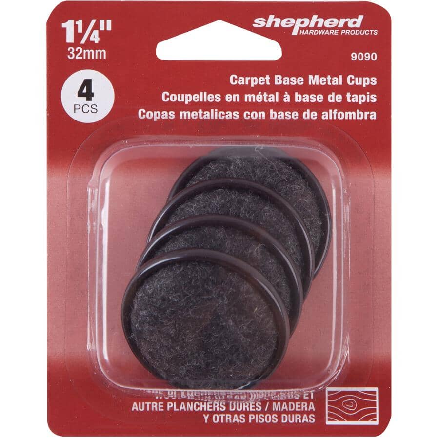 SHEPHERD HARDWARE PRODUCTS 1-1/4" Round Carpet Caster Cups | Home Hardware