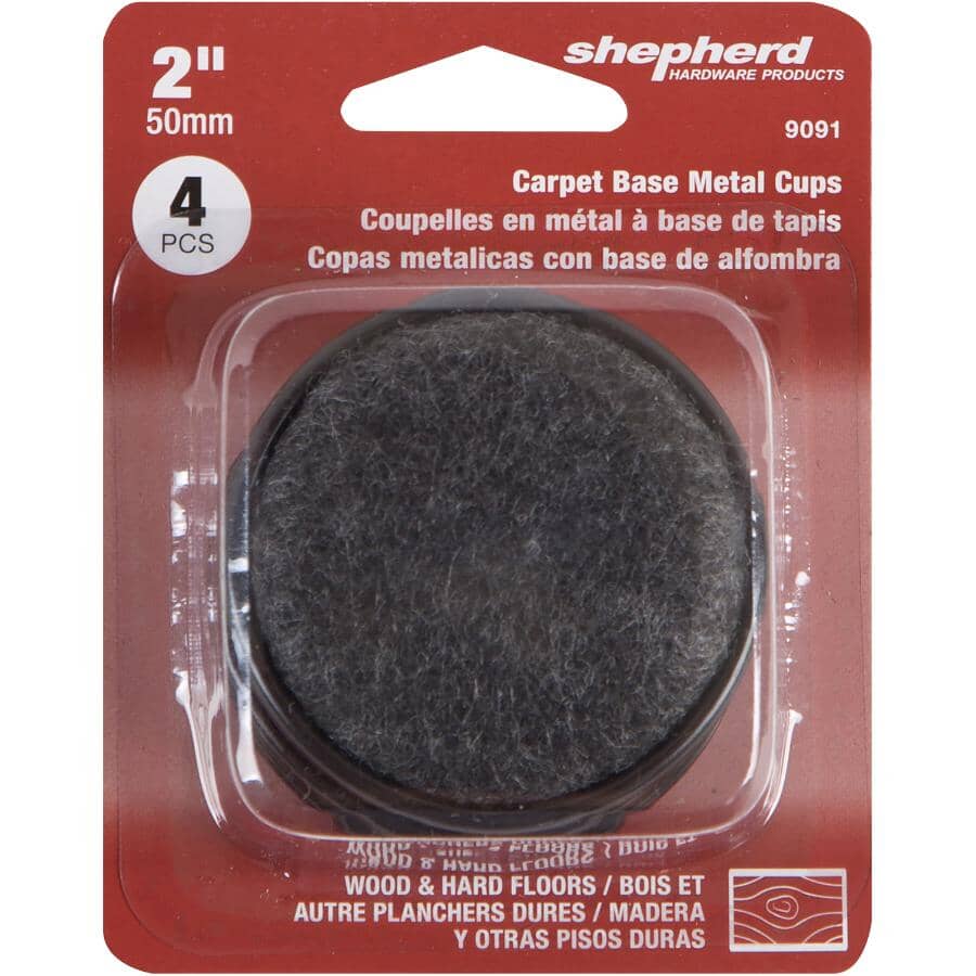 SHEPHERD HARDWARE PRODUCTS 2" Round Carpet Caster Cups | Home Hardware