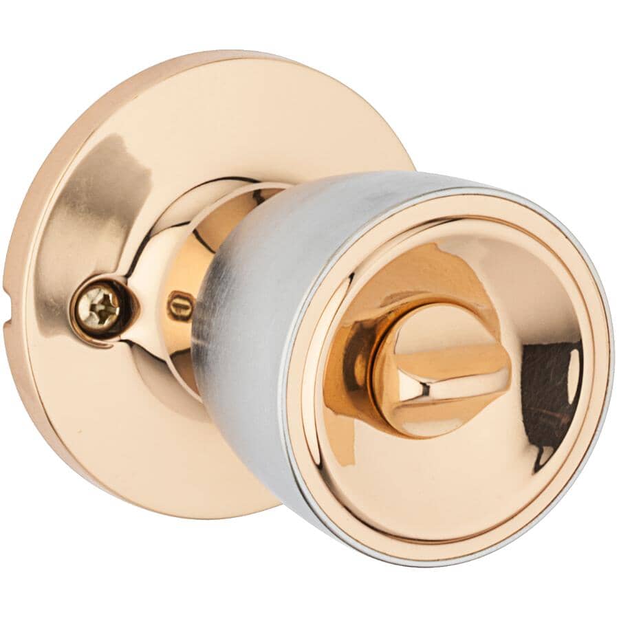 WEISER LOCK Bronze / Satin Chrome Beverly Privacy Door Knobset | Home ...