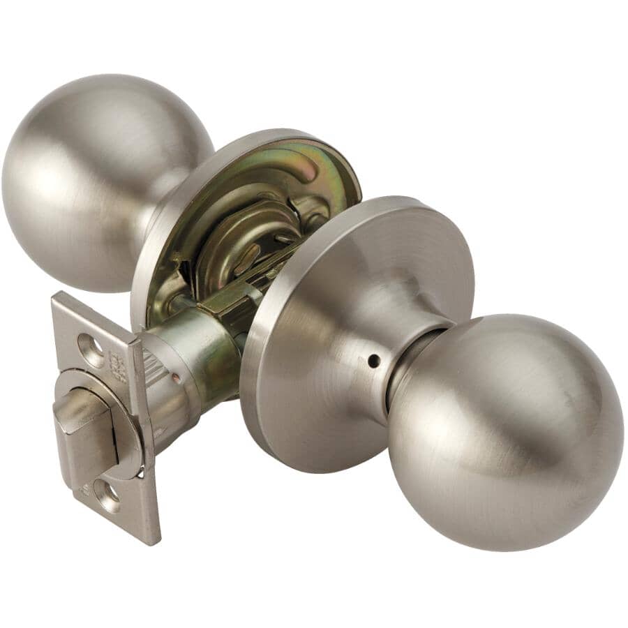 WEISER LOCK Satin Nickel Regina Safelock Passage Door Knobset | Home Hardware