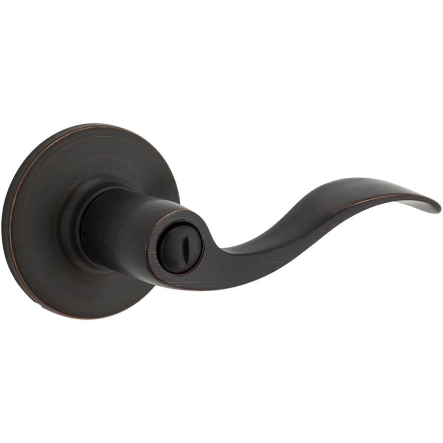 WEISER LOCK Venetian Bronze Layton Safelock Privacy Door Lever | Home ...