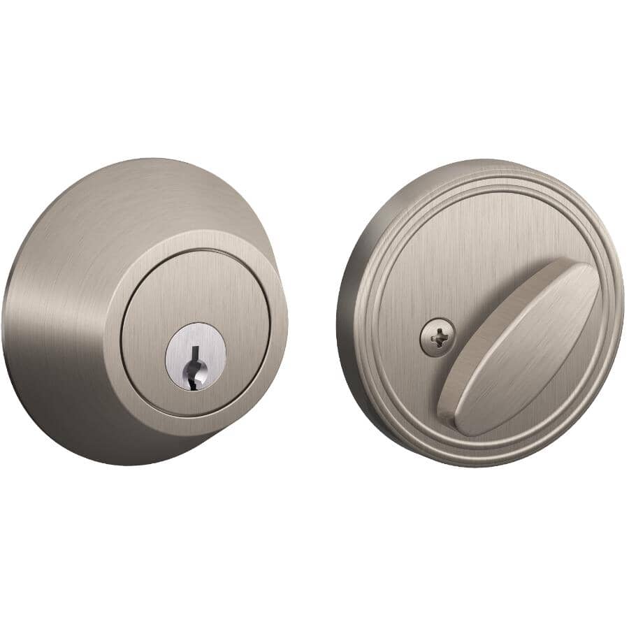 DEXTER Satin Nickel Single Cylinder Deadbolt Lock | Home Hardware