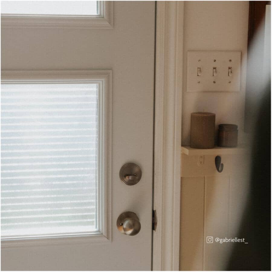 WEISER LOCK Satin Nickel Safelock Daytona / Regina Gripset Entrance ...