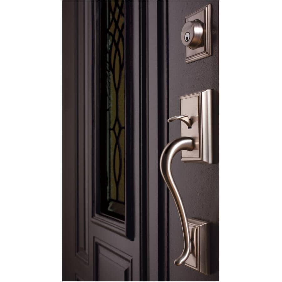 SCHLAGE LOCK Satin Nickel Addison / Accent Entrance Gripset | Home Hardware
