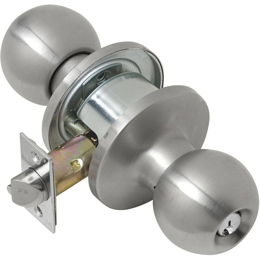TELL MFG Stainless Steel Light Duty Commercial Storeroom Door Lock ...