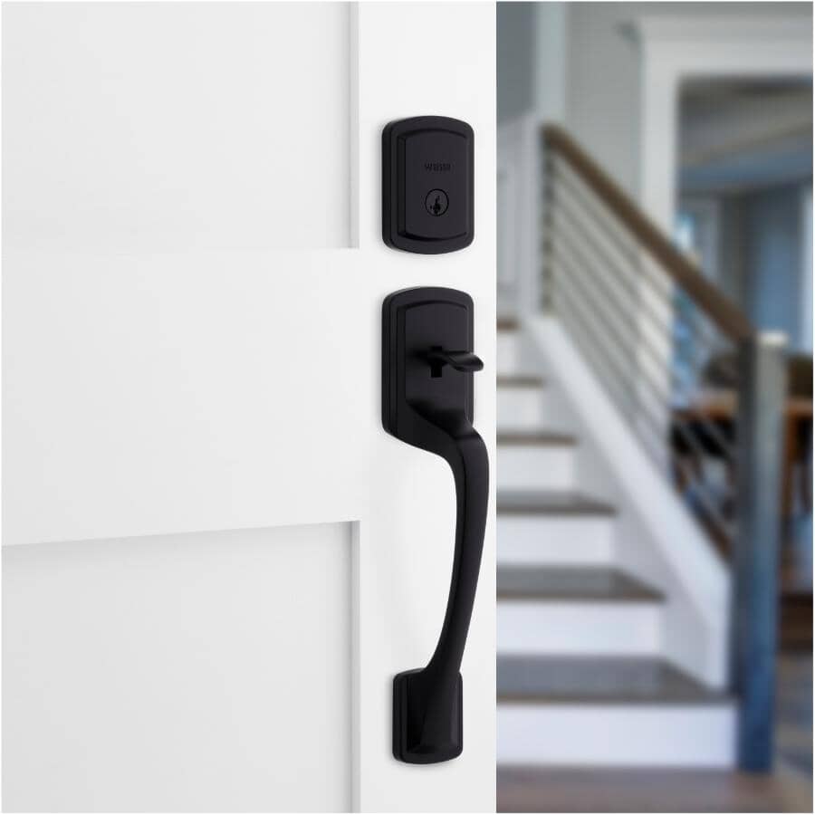 WEISER LOCK Prague Entrance Door Gripset with Smart key | Home Hardware