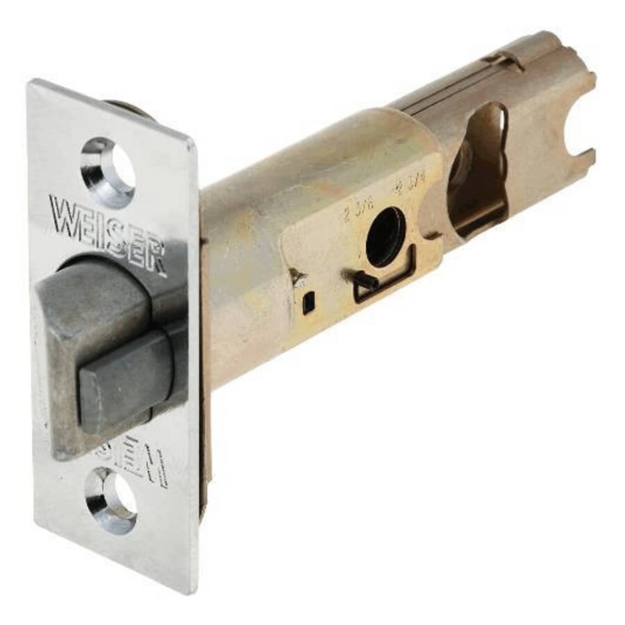 WEISER LOCK 6 Way Satin Chrome Deadlock Backset Latch | Home Hardware