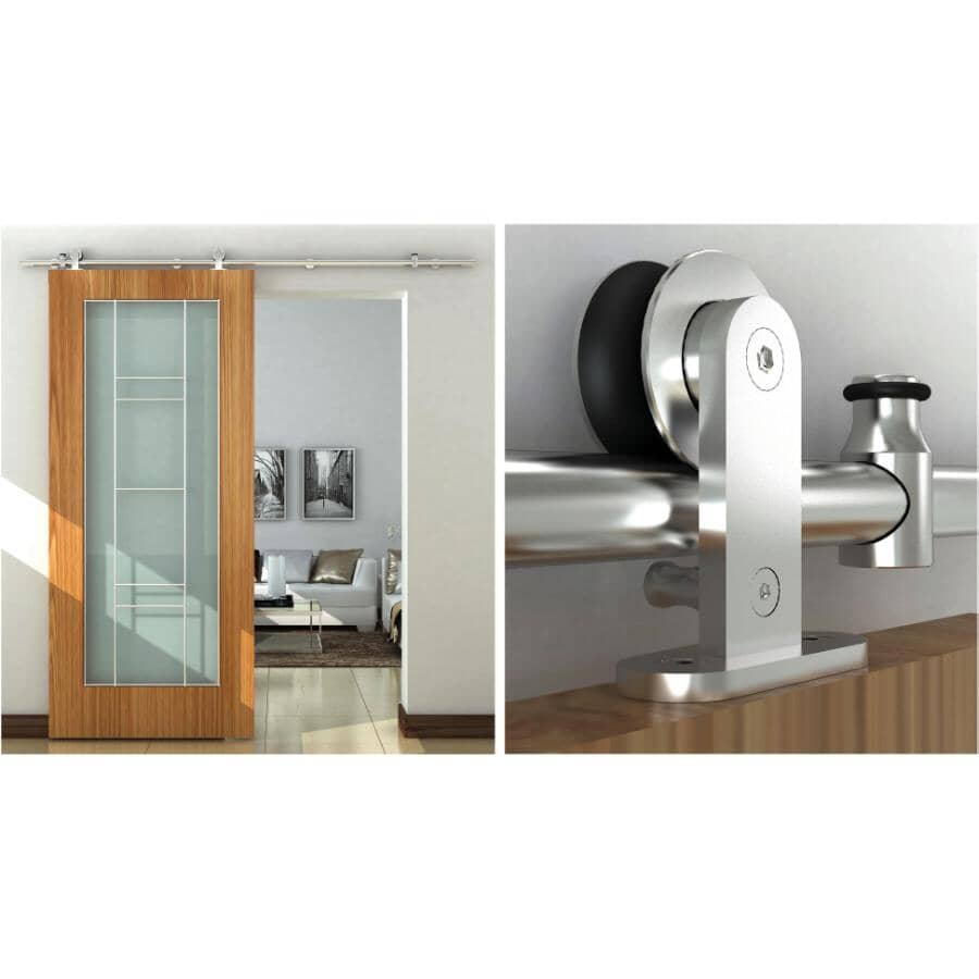 ONWARD Stainless Steel Industrial Style Visible Sliding Interior Rail ...