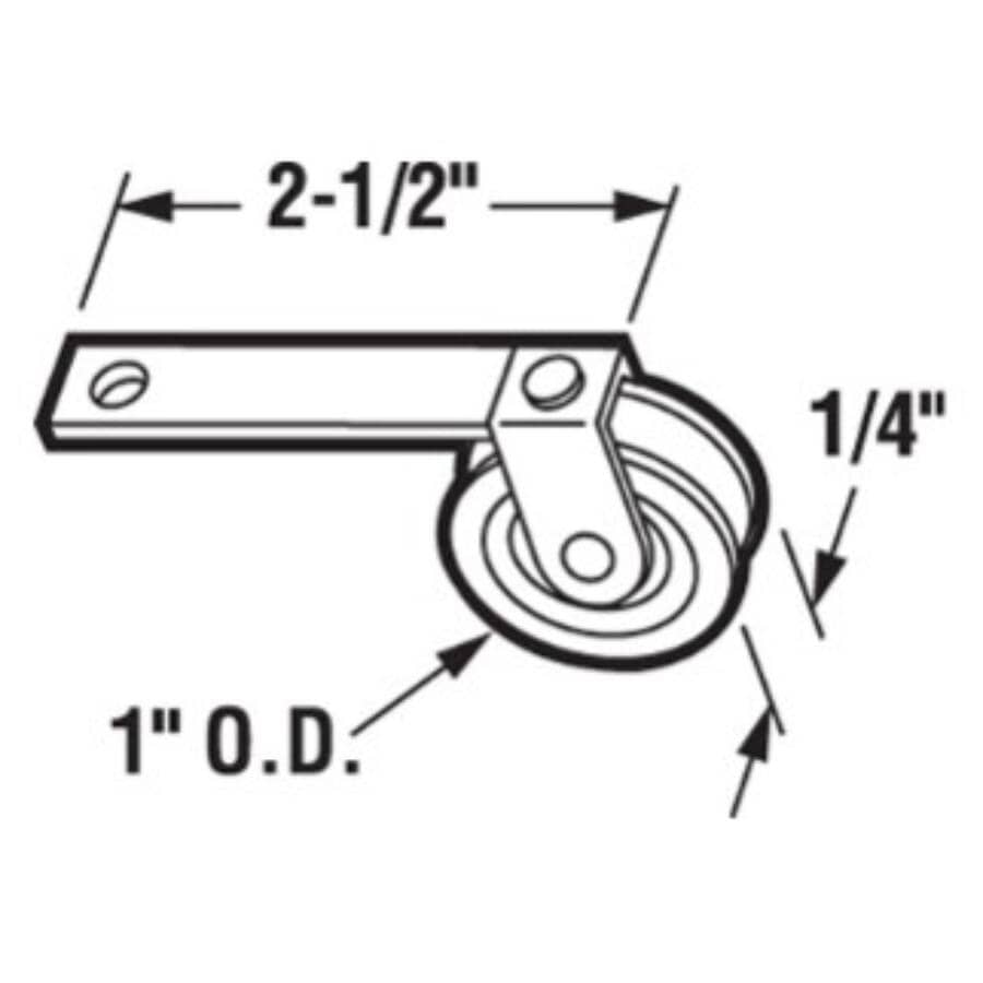 PRIME-LINE B 522 1" Steel Sliding Screen Door Ball Bearing Rollers ...