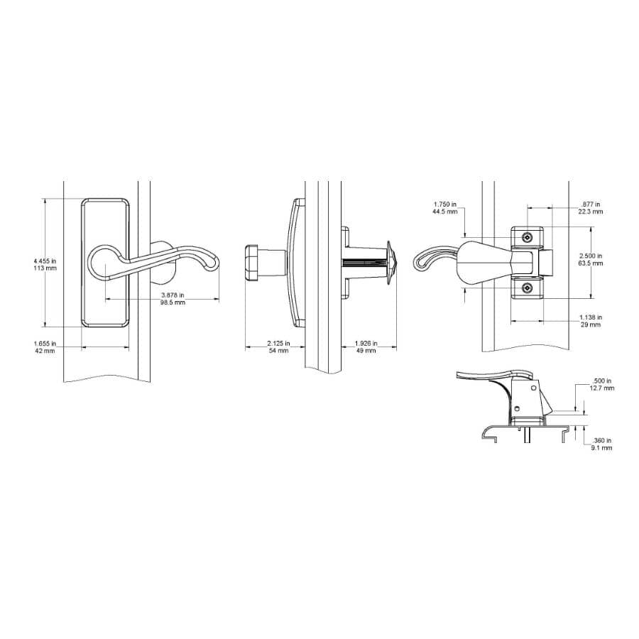 IDEAL SECURITY Satin Silver Screen Door Handle Set | Home Hardware