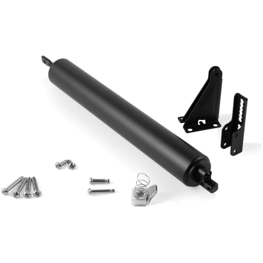 IDEAL SECURITY Heavy Duty Matte Black Aluminum Screen Door Closer ...