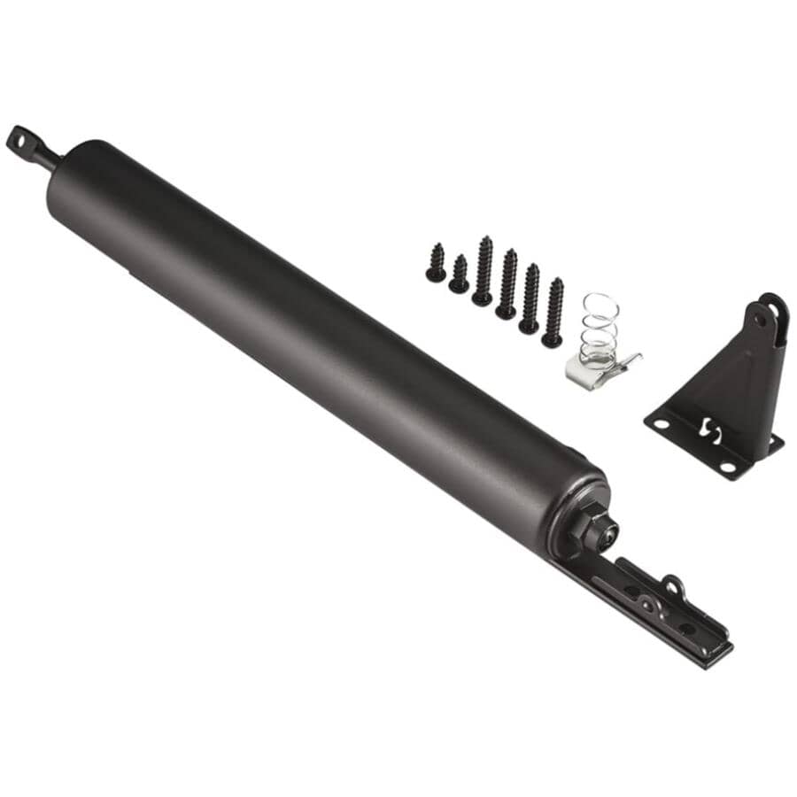 IDEAL SECURITY Matte Black Heavy Door Closer with Torsion Bar | Home ...