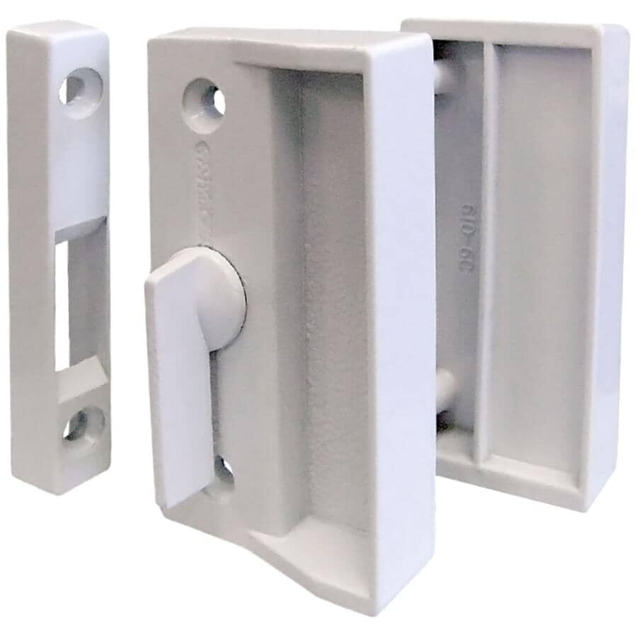 IDEAL SECURITY White Screen Door Latch Set | Home Hardware