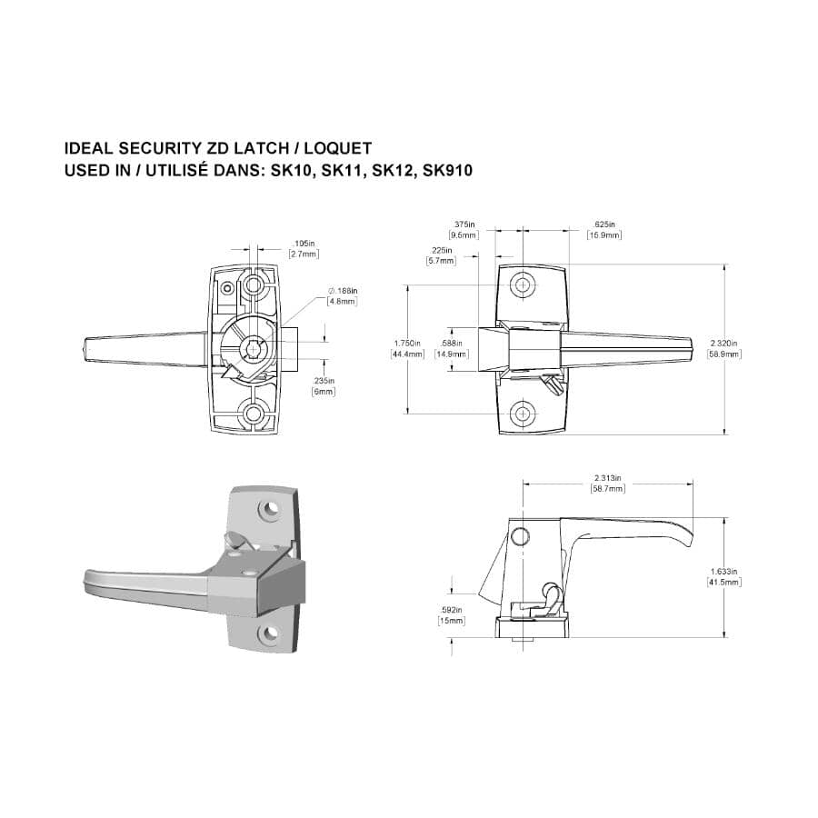 IDEAL SECURITY Silver Inside Screen Door Handle | Home Hardware