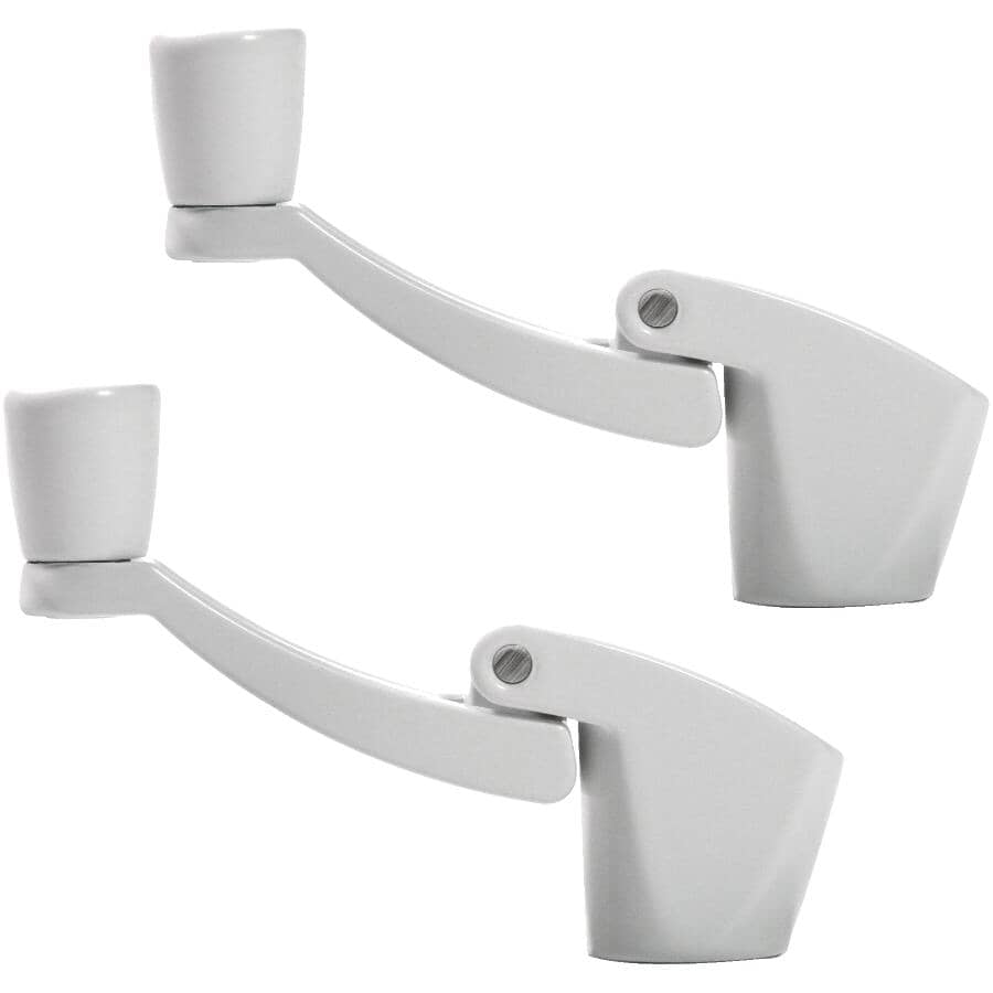 IDEAL SECURITY 2 Pack White Fold-Away Crank Window Handles | Home Hardware
