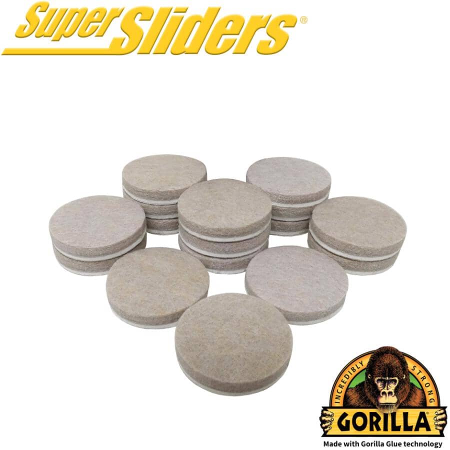 SHEPHERD HARDWARE PRODUCTS 1-1/2" Super Sliders Felt Pads with Gorilla ...