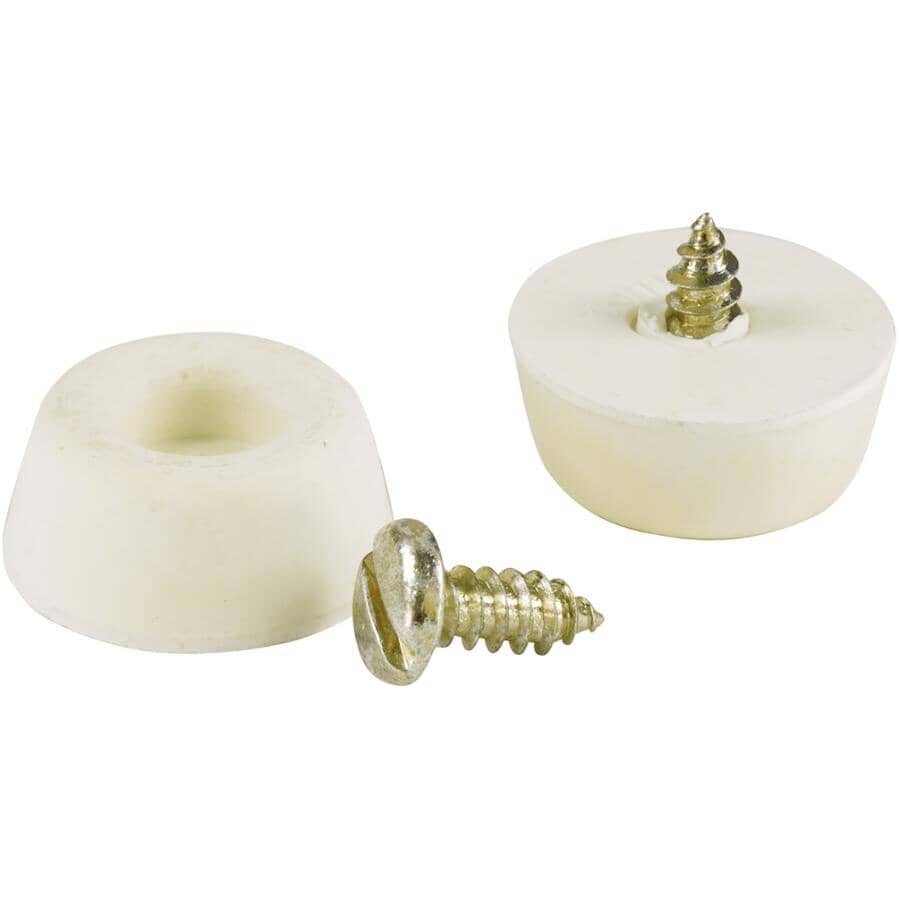 SHEPHERD HARDWARE PRODUCTS 7/8" Off-White Screw-In Rubber Furniture ...