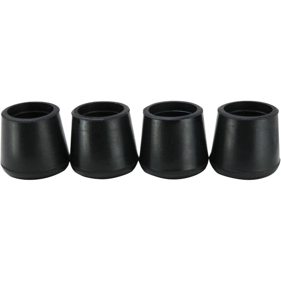 SHEPHERD HARDWARE PRODUCTS 1" Black Rubber Furniture Leg Tips | Home ...