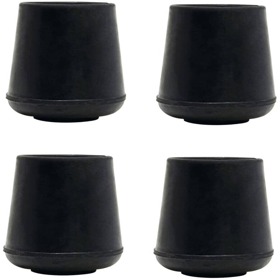 SHEPHERD HARDWARE PRODUCTS 1-1/8" Black Rubber Furniture Leg Tips ...