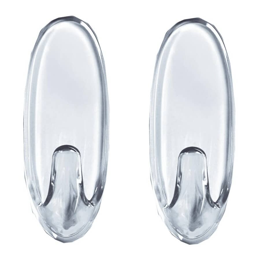 COMMAND 2 Hooks Plus 4 Strips Clear Medium Adhesive Hooks | Home Hardware