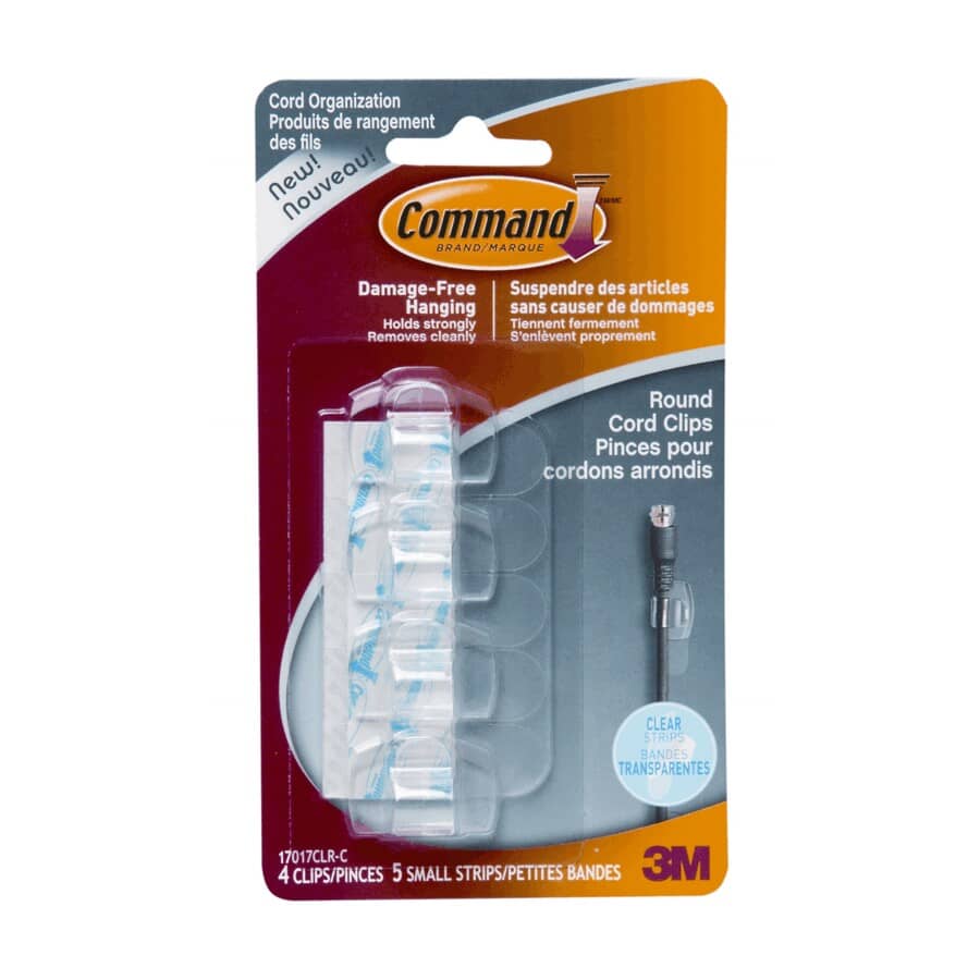 COMMAND Clear Adhesive Cord Organization Clips | Home Hardware