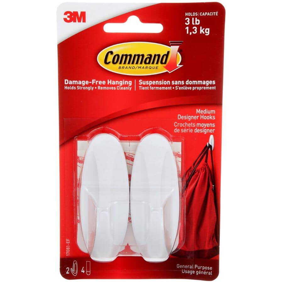 COMMAND 2 Pack Medium Designer Hook | Home Hardware