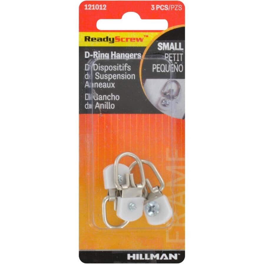 HILLMAN Small D-Ring Hangers - 3 Pack | Home Hardware