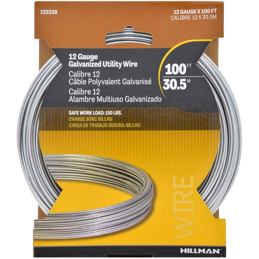 HILLMAN #12 x 100' 150lb Galvanized Picture Wire | Home Hardware