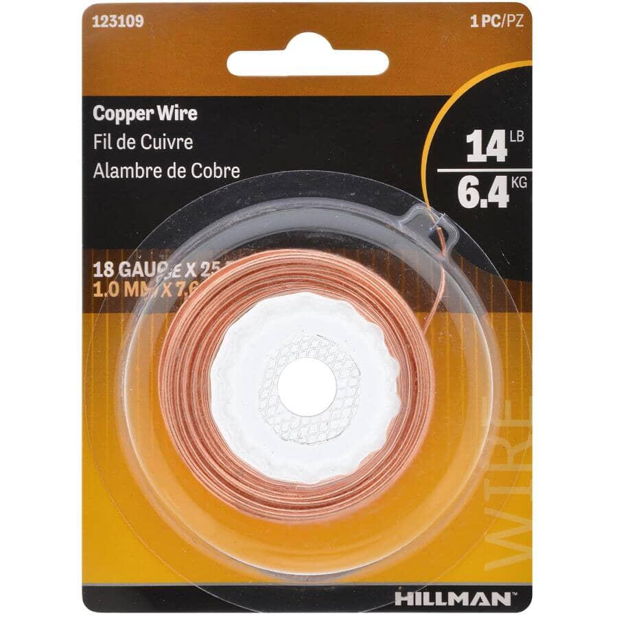 HILLMAN #18 x 25' 14lb Copper Wire | Home Hardware