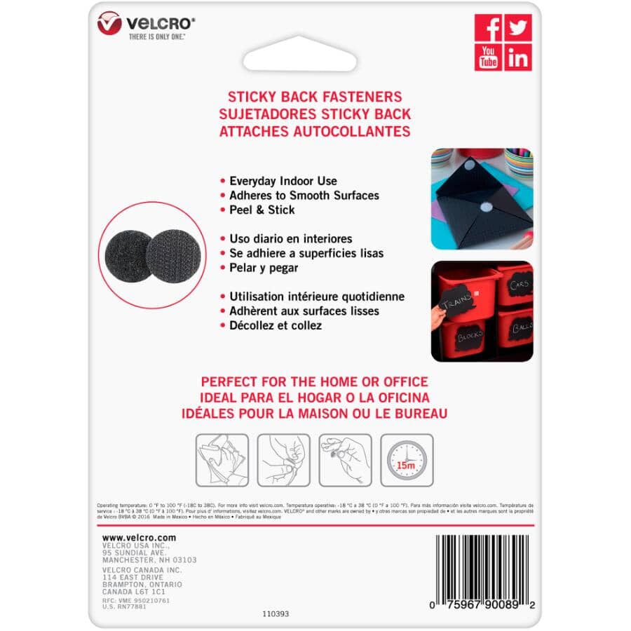 VELCRO (R) BRAND FASTENERS 5/8" Sticky Back Circles | Home Hardware