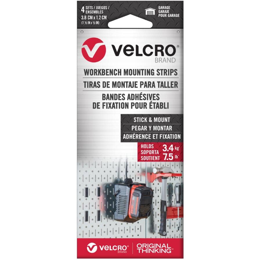 VELCRO (R) BRAND FASTENERS 1-1/2" x 1/2" Workbench Mounting Tape, Black ...