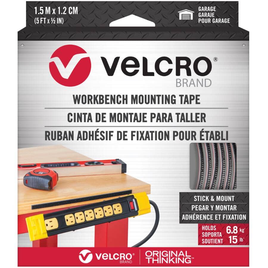 VELCRO (R) BRAND FASTENERS Ruban de fixation pour établi, 2 po x 1 pi ...