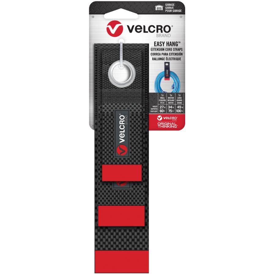 VELCRO (R) BRAND FASTENERS Cordon d'extension noir facile à suspendre ...