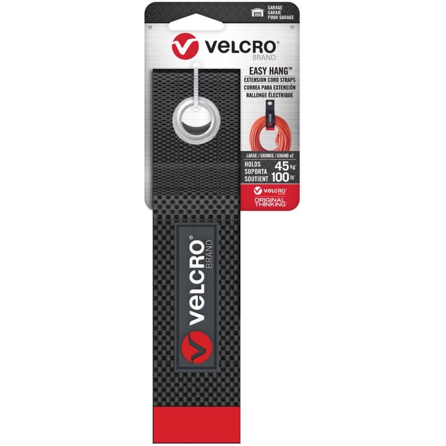 VELCRO (R) BRAND FASTENERS 2" x 18" Black Easy Hang Extension Cord ...