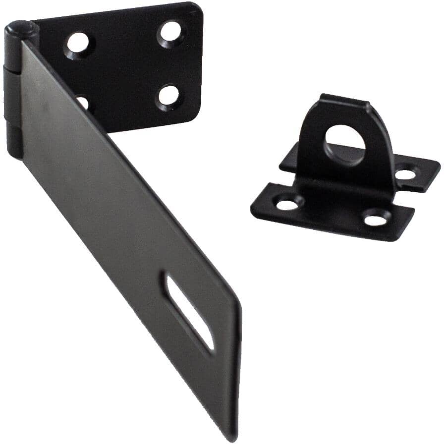 Gatemate 6" Black Hinge Hasp | Home Hardware