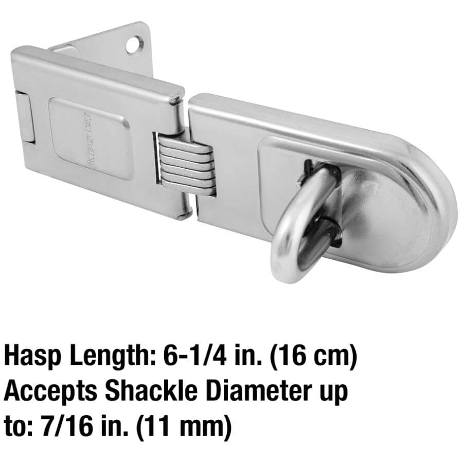 MASTER LOCK 6-1/4" Zinc Plated Single Hinge Hasp | Home Hardware
