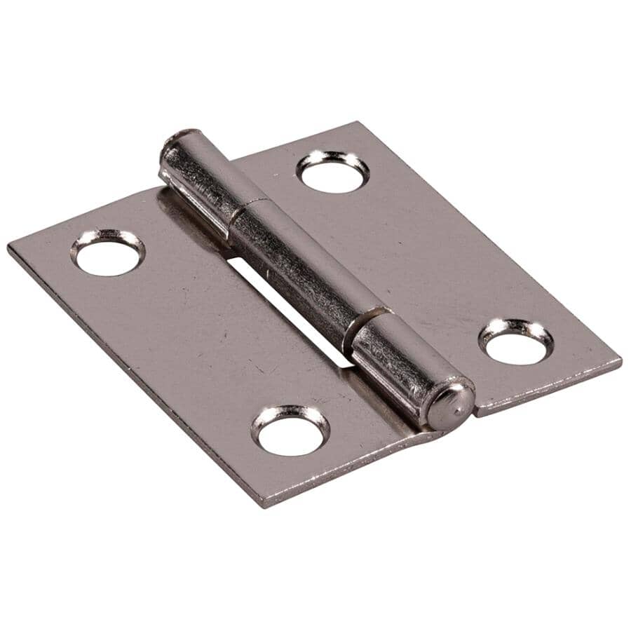 HILLMAN 2 Pack 1-1/2" x 1-1/4" Satin Nickel Broad Hinges | Home Hardware