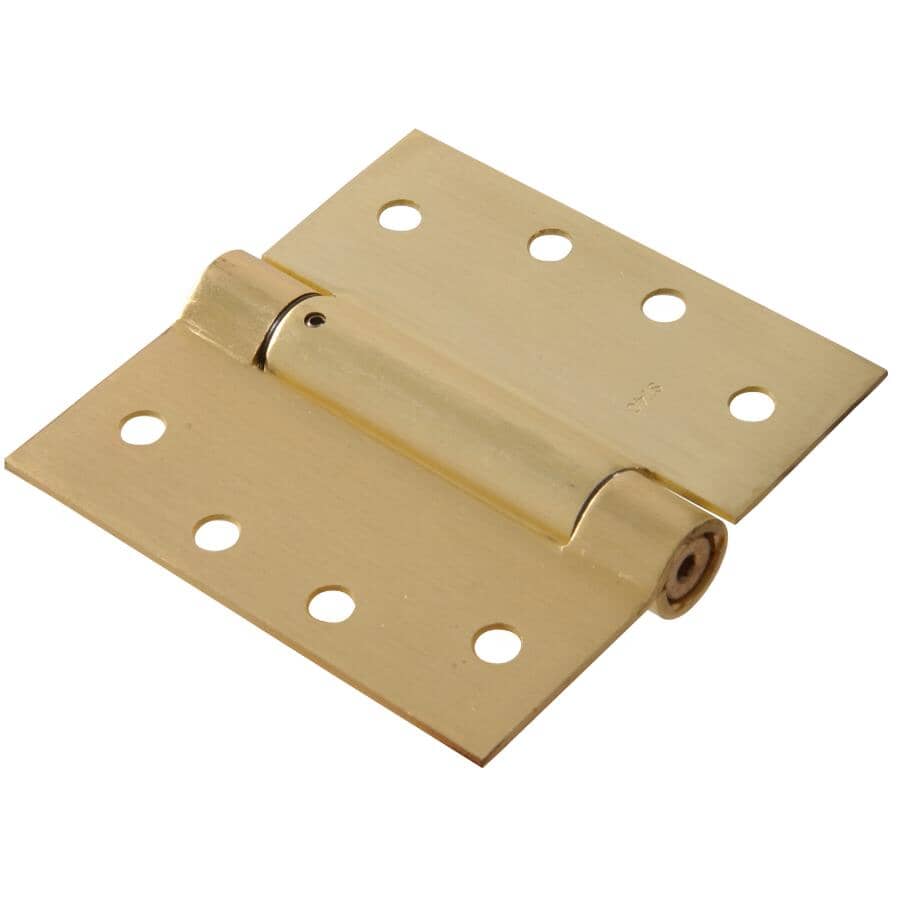 HILLMAN 4" Brass Adjustable Spring Hinge | Home Hardware