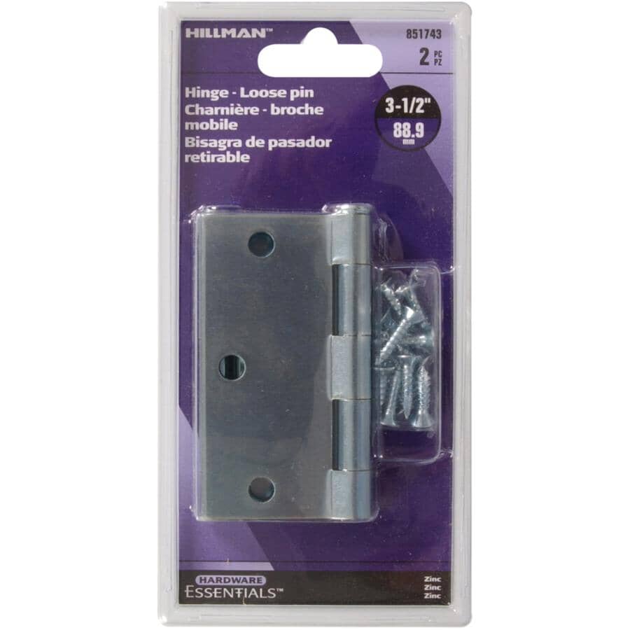 HILLMAN 3-1/2" Zinc Loose Pin Butt Hinge | Home Hardware