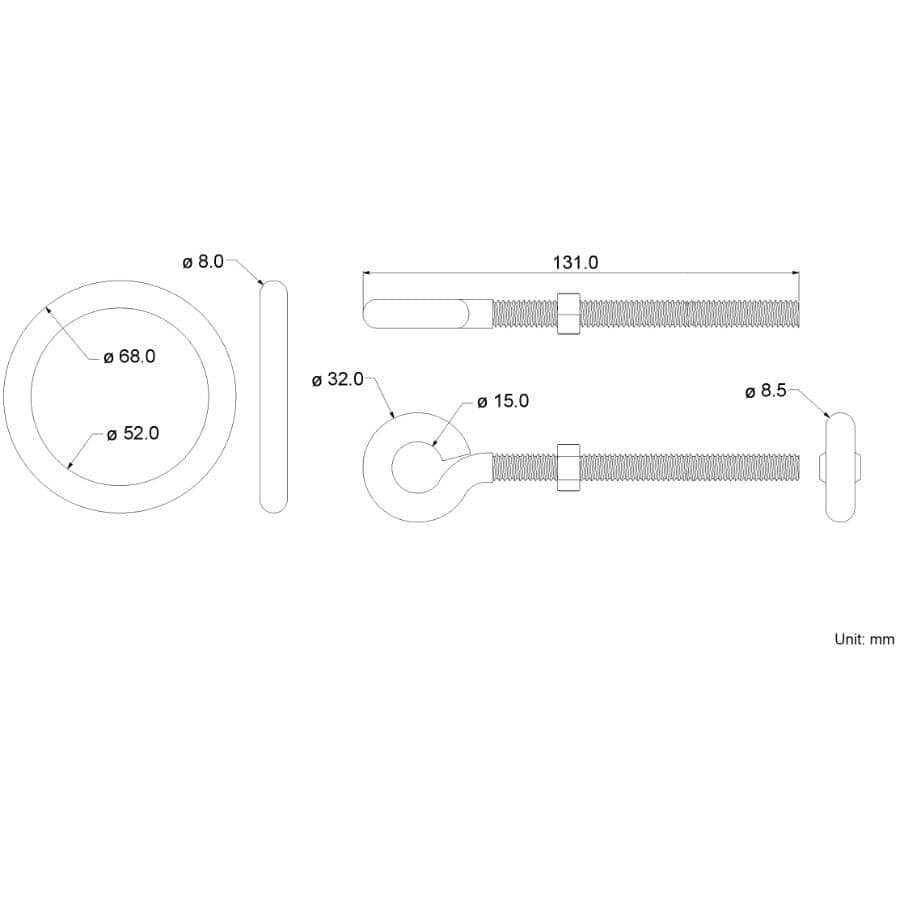 BUILDER'S HARDWARE 3/8" x 5-1/8" Zinc Hitching Ring | Home Hardware
