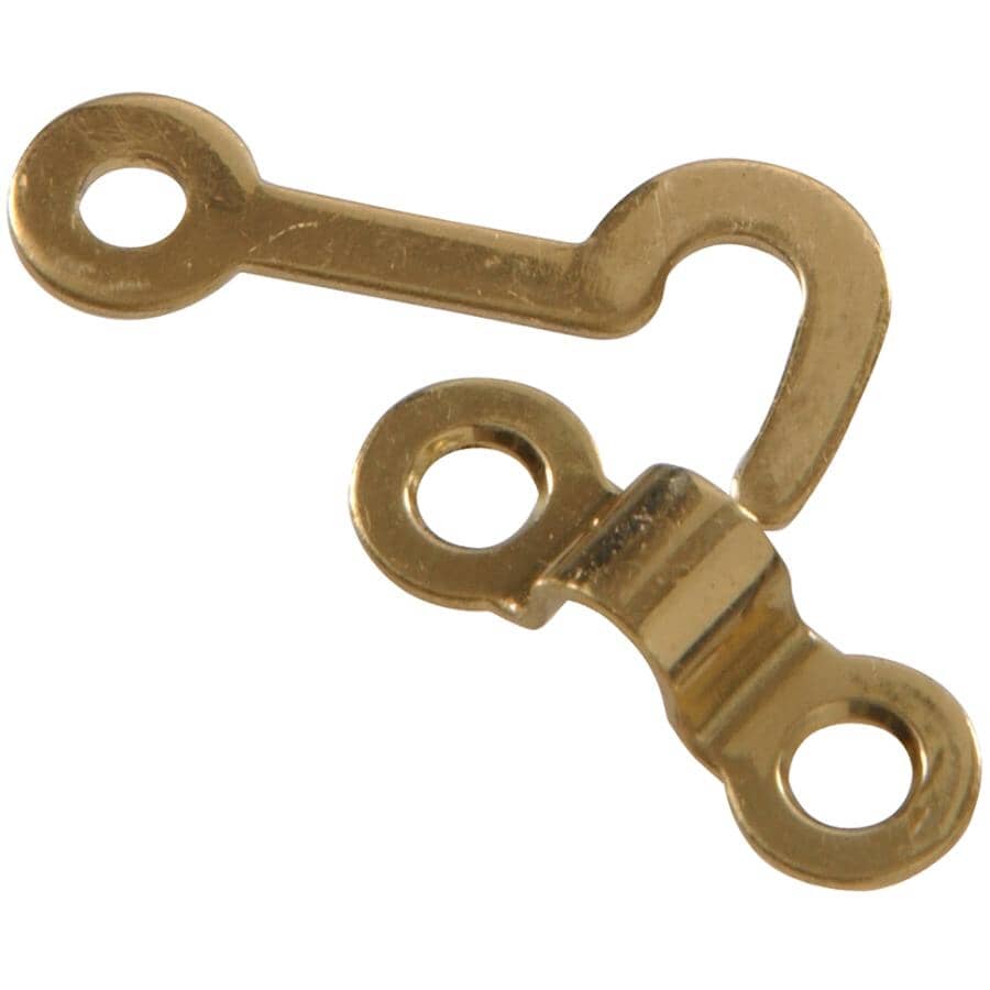 HILLMAN 2 Pack Bright Brass Hook and Staple | Home Hardware