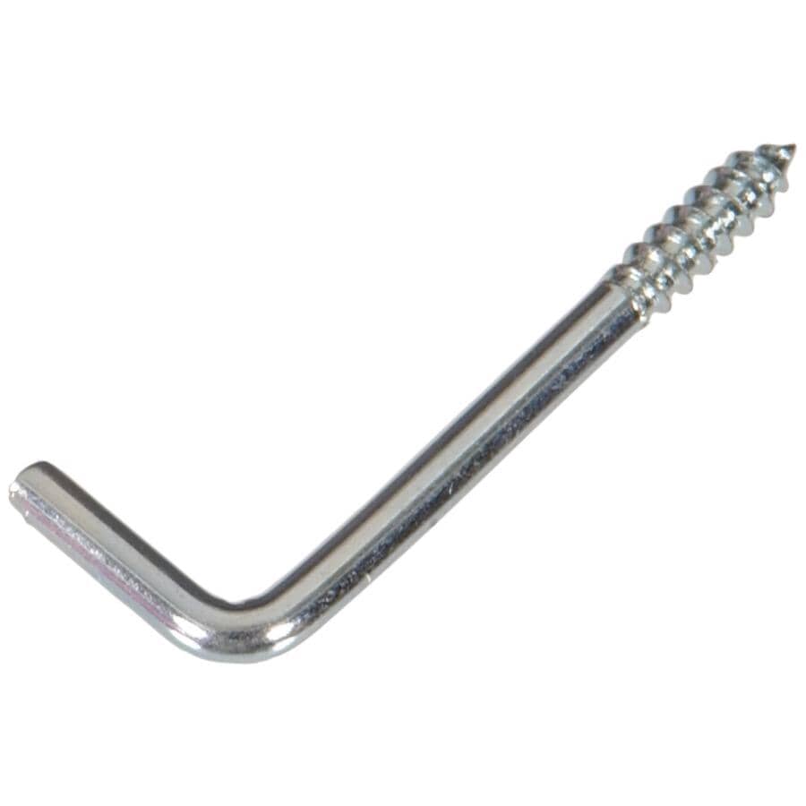 HILLMAN 5 Pack 2-1/4" Zinc Square Bend Screw Hooks | Home Hardware