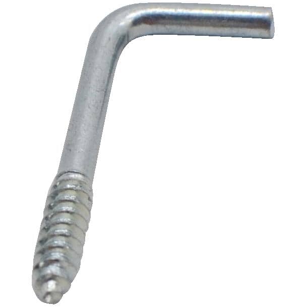 BUILDER'S HARDWARE 12 Pack 1" Zinc Square Bend Screw Hooks | Home Hardware