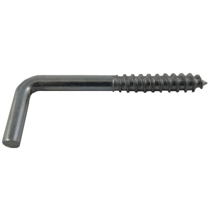 HOME PAK 5 Pack 2" Zinc Square Bend Screw Hooks | Home Hardware