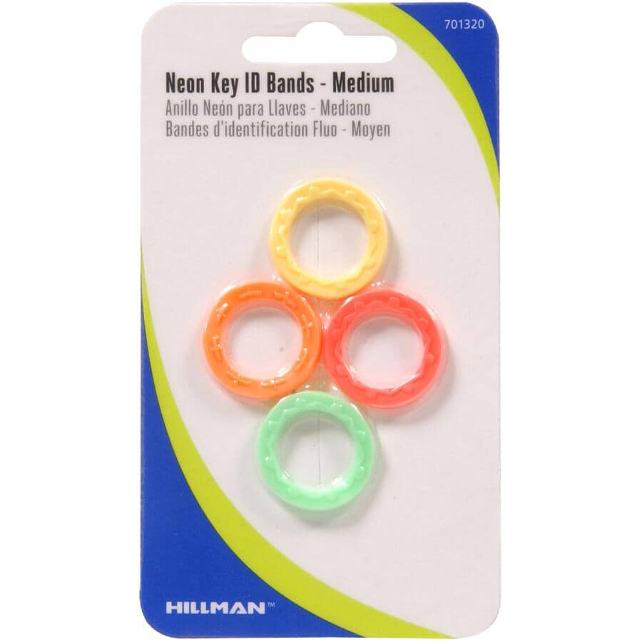 HILLMAN 4 Pack Key ID Bands, Assorted Colours | Home Hardware